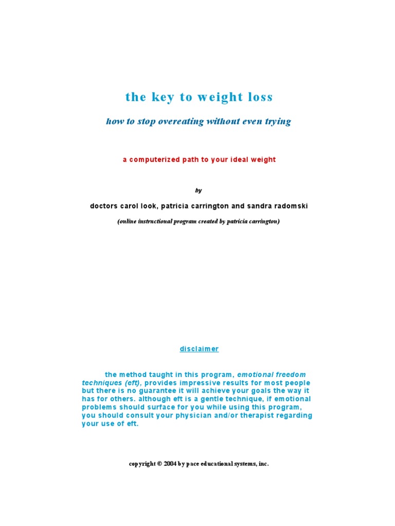 Carol Look EFT The Key To Weight Loss Patricia Car Ring Ton Sandra ...