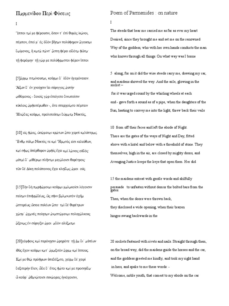 Parmenides - On Nature | PDF