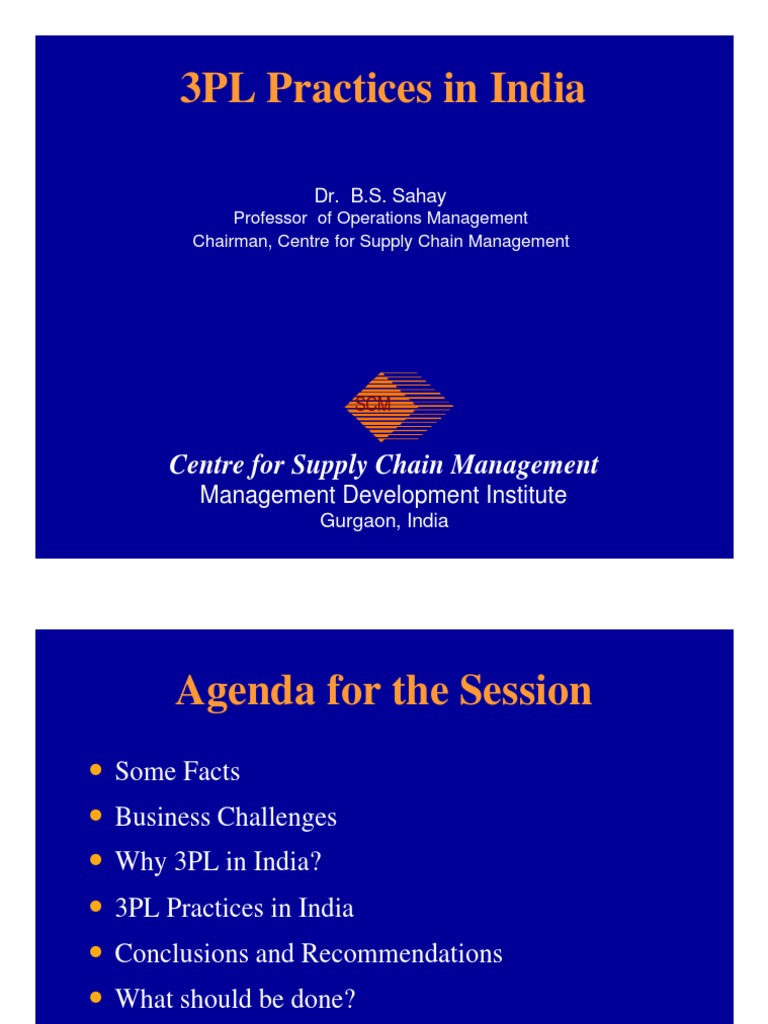 3PL Practices and Trends in India | PDF | Logistics | Supply Chain