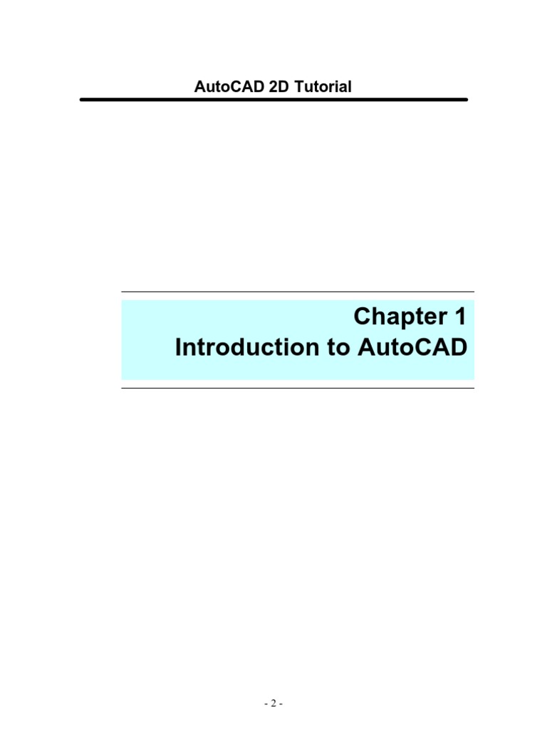 Introduction To Autocad | PDF | Menu (Computing) | Auto Cad