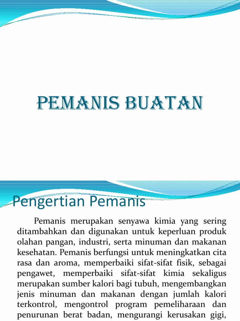 Zat Tambahan Pemanis Buatan | PDF