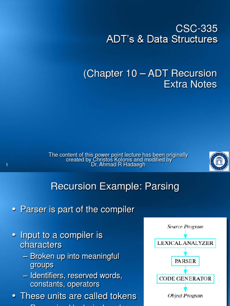 ADTs and Recursion in Data Structures | PDF