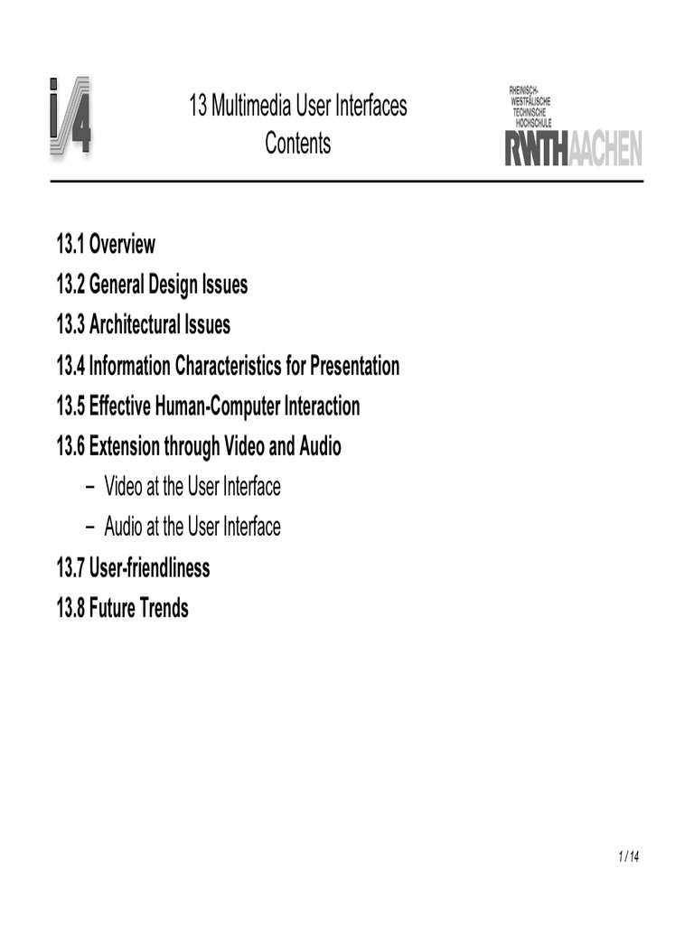 Multimedia User Interfaces Design Trends | PDF | Graphical User ...