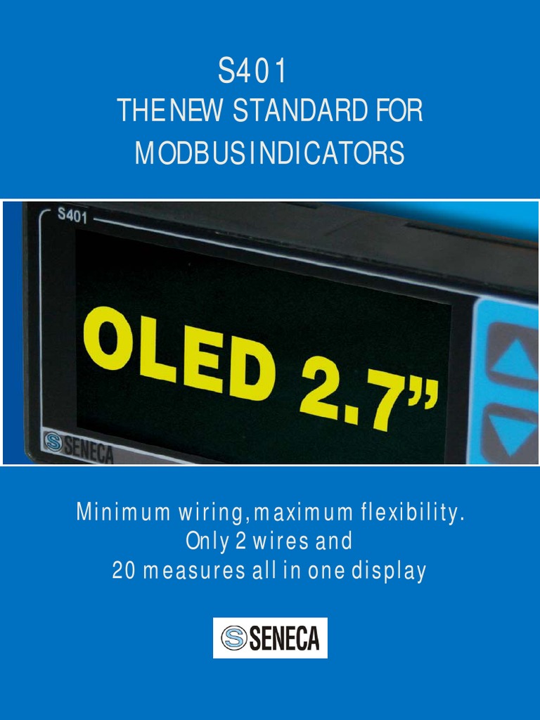 S401 The New Standard For Modbus Indicators | PDF | Oled | Function ...