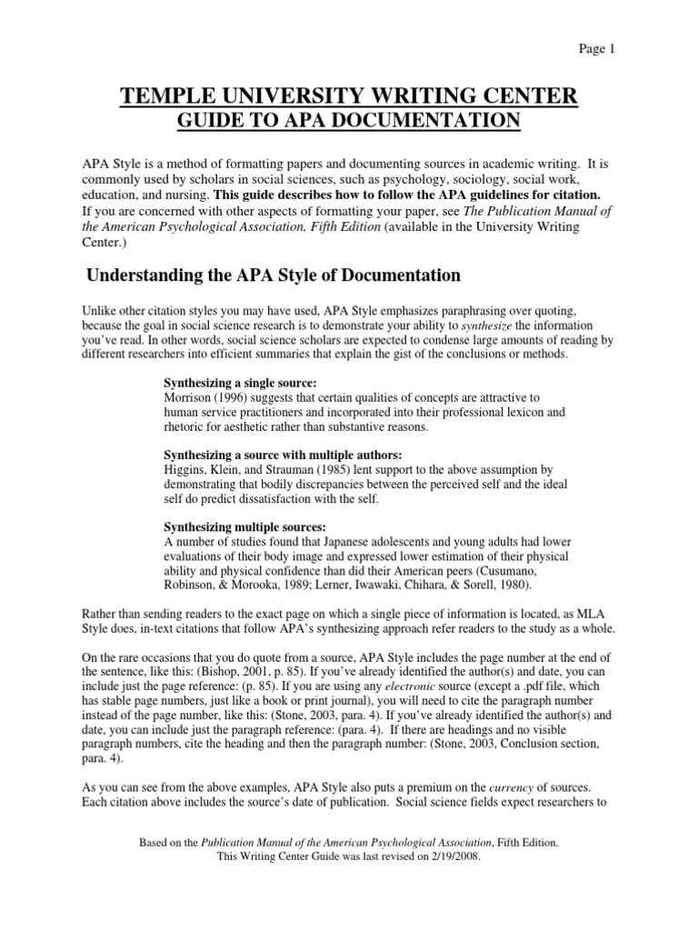 APA Style Citation Guide | PDF | Citation | Plagiarism
