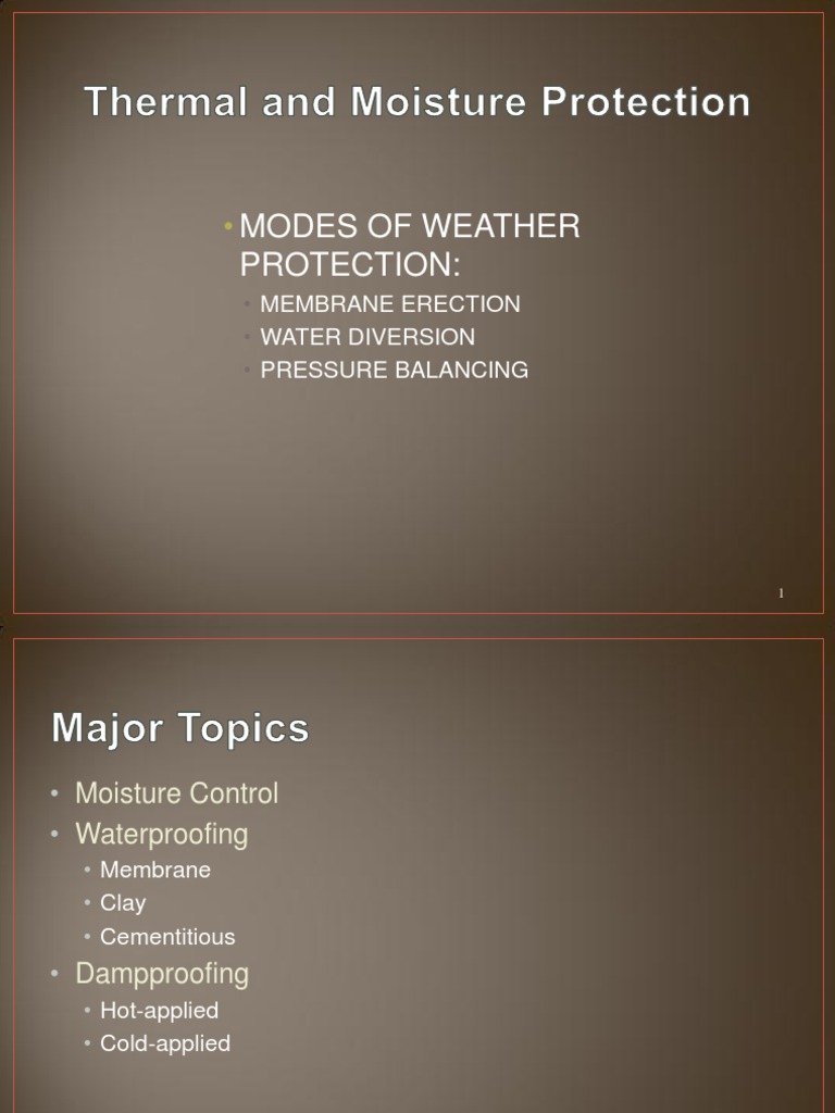 Thermal and Moisture Protection | PDF | Roof | Building Technology
