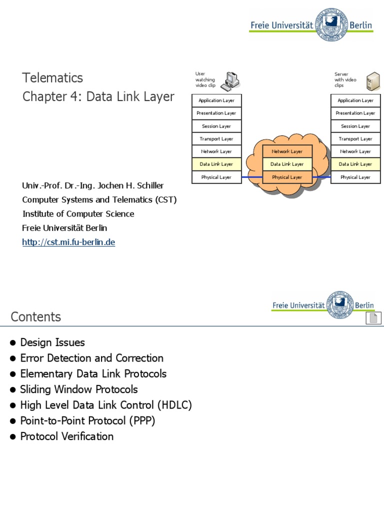 04 Data Link Layer Pdf Osi Model Transmission Control Protocol