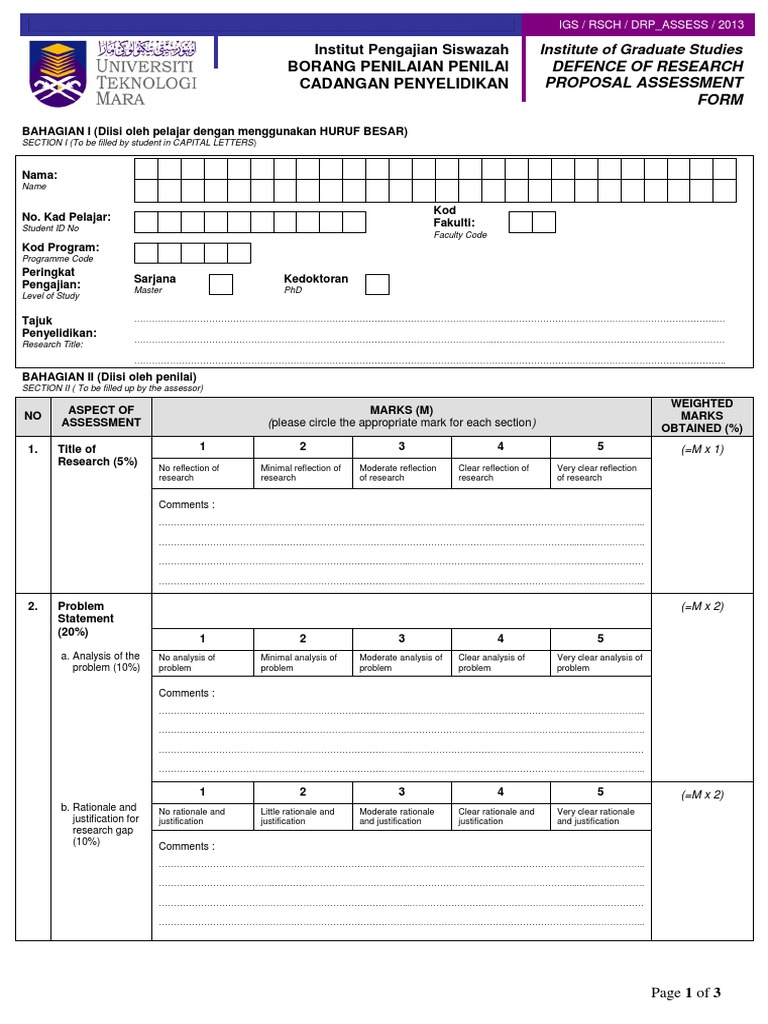 08 - Form DRP Assessment Rubrics (Apr2013) | PDF | Sampling (Statistics ...