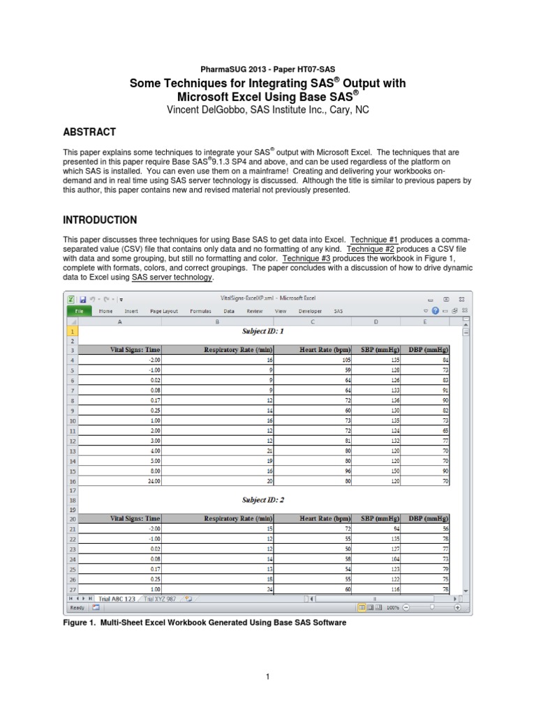 STP Output To Excel | PDF | Sas (Software) | Microsoft Excel