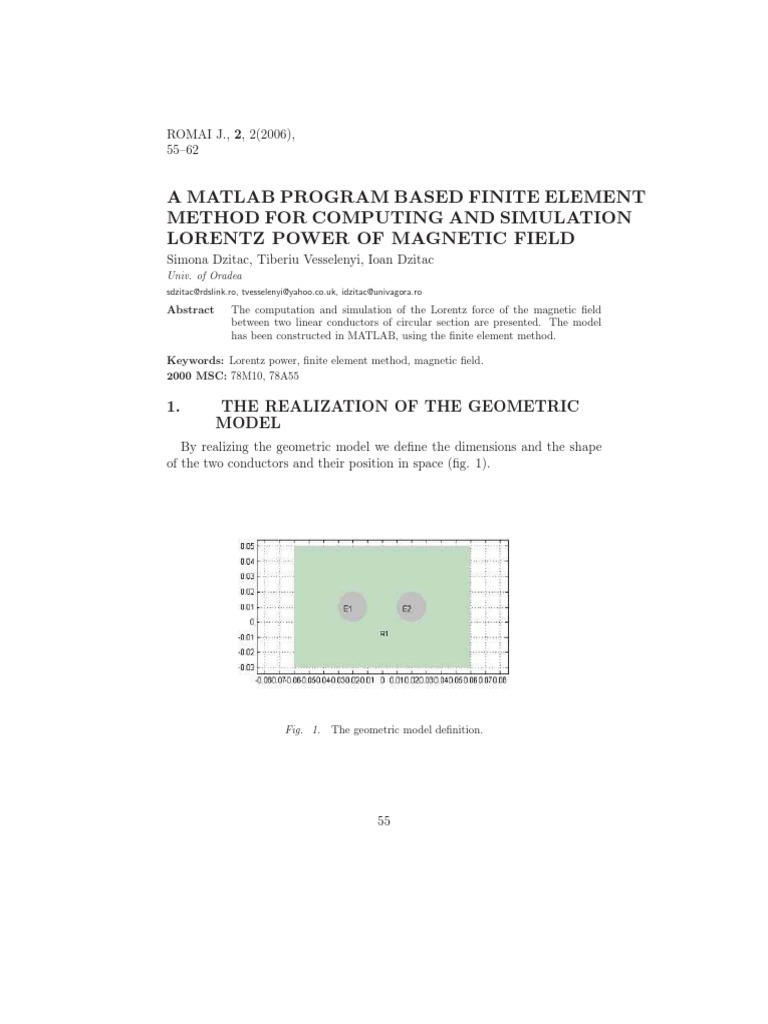 A Matlab Program | PDF | Finite Element Method | Magnetic Field