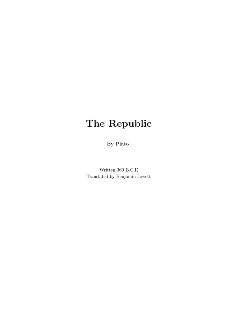 Plato's Republic: Justice and Ideal State | PDF | Plato | Socrates