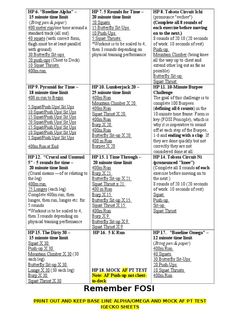 HP Workout Breakdown | PDF | Sports | Nature