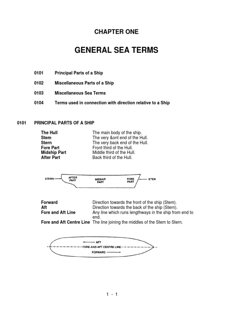 Chapter 1 - General Sea Terms | PDF | Ships | Deck (Ship)