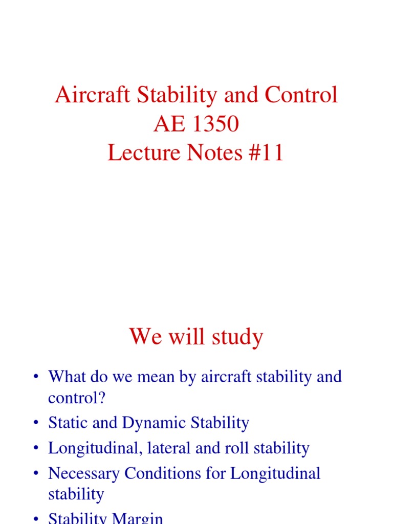 aircraft stability and control | Aerospace | Aeronautics