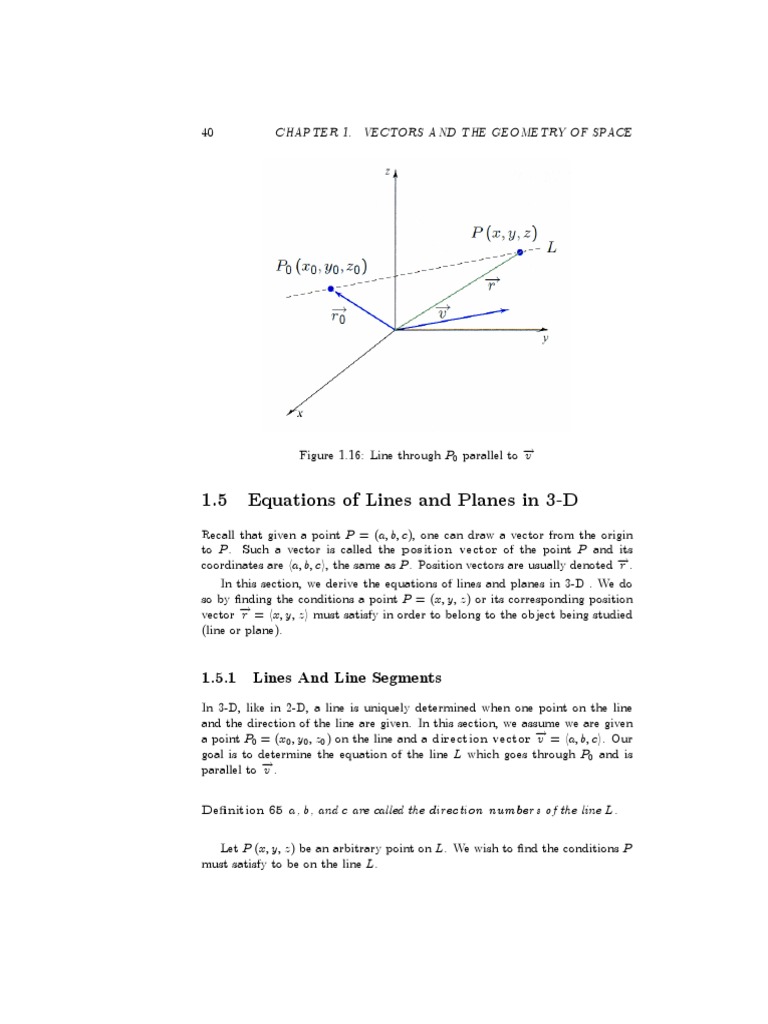 3D Equations of Lines and Planes | PDF | Plane (Geometry) | Equations
