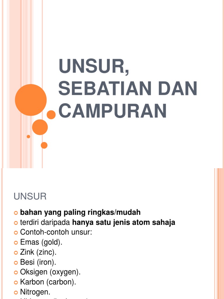 Unsur, Sebatian Dan Campuran | PDF
