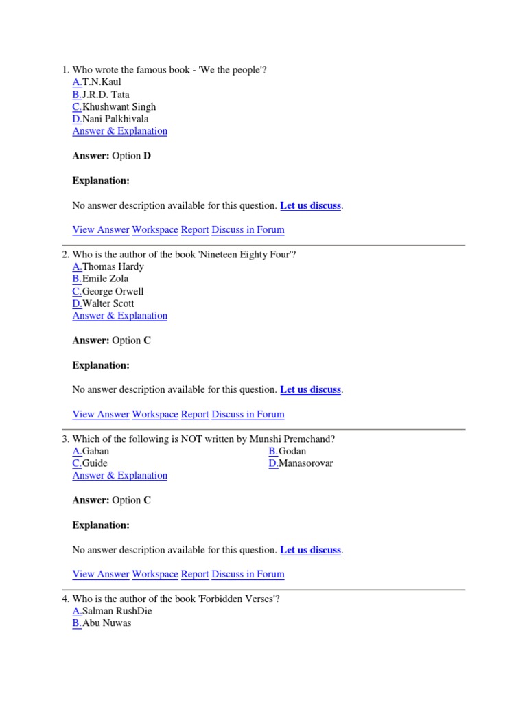 General Knowledge Books and Authors by Pavan | PDF