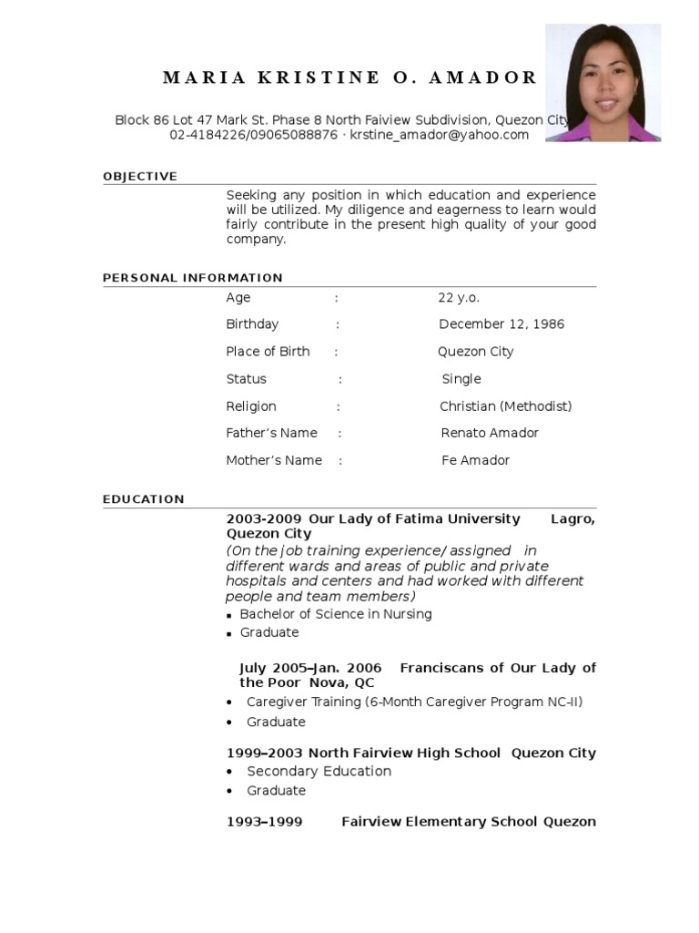 Tin Resume | Download Free PDF | Hospital | Health Care