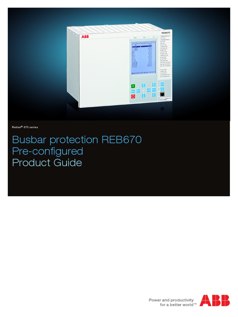 En Product Guide REB670 1.2 Pre-configured | Electric Power System | Switch
