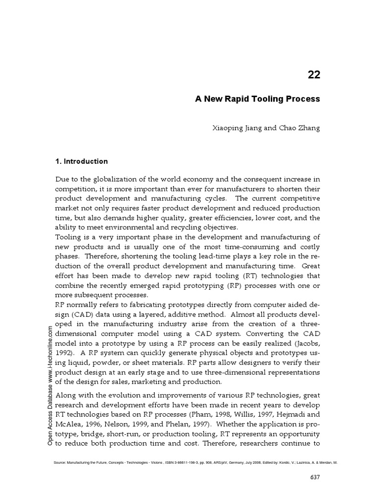 A New Rapid Tooling Process | PDF | Deformation (Engineering) | Young's ...