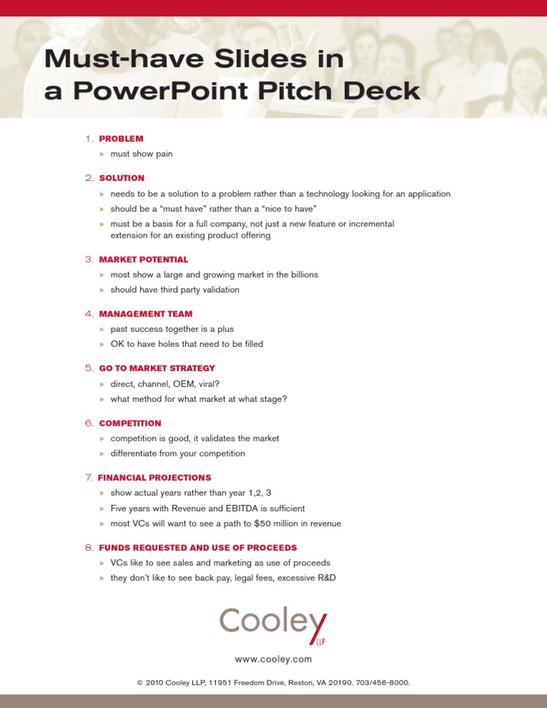 Must-Have Slides For A Venture Capital PowerPoint Pitch Deck | PDF ...