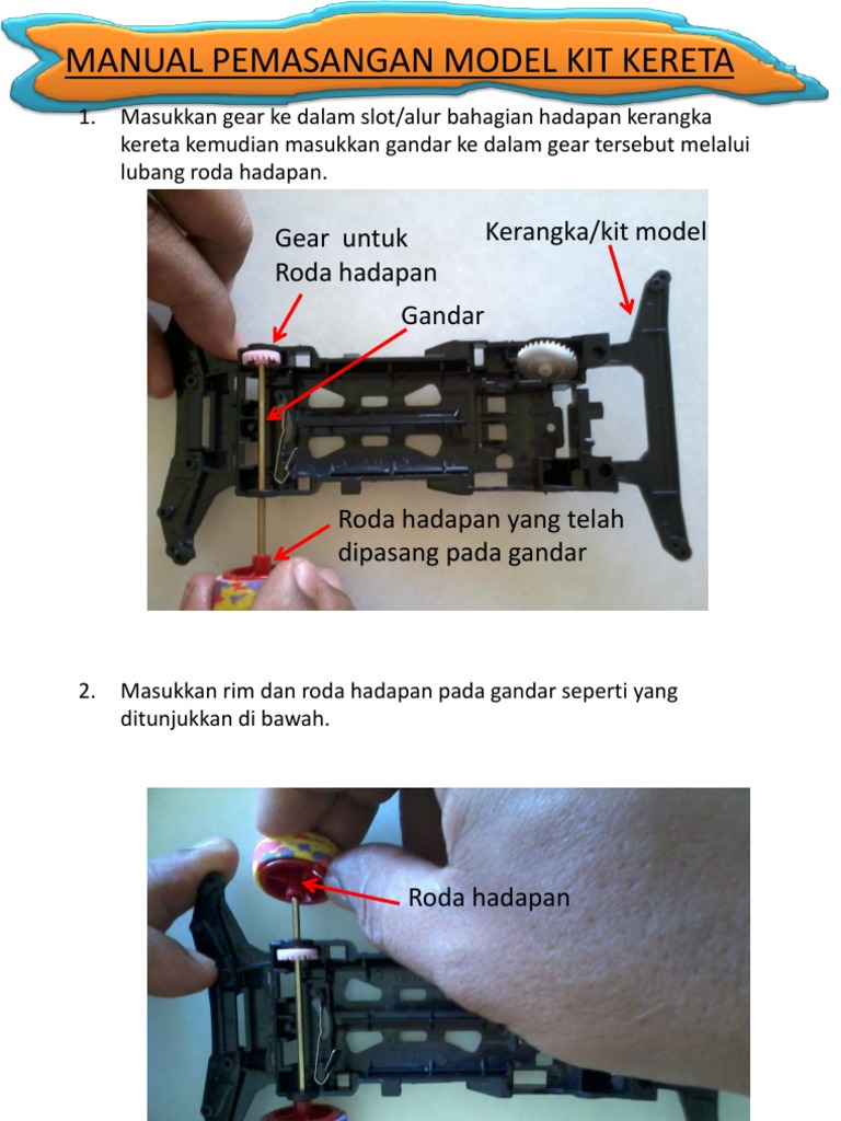 Manual Pemasangan Kit Model Kereta | PDF