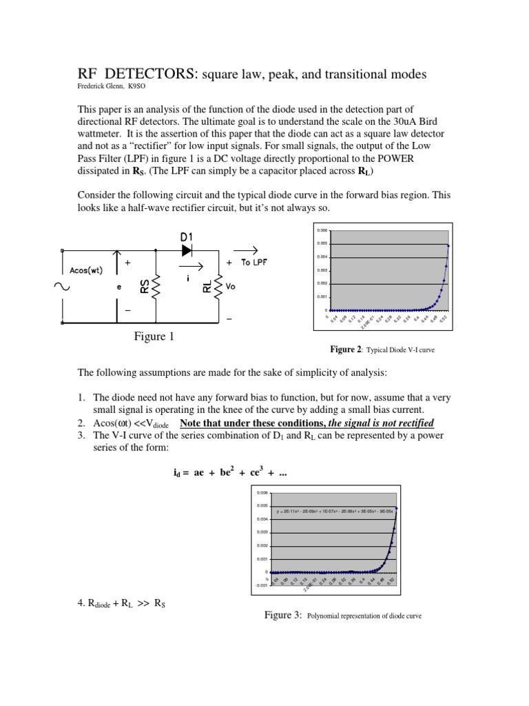 Microsoft Word - Square Law Detectors Revised | PDF | Detector (Radio ...