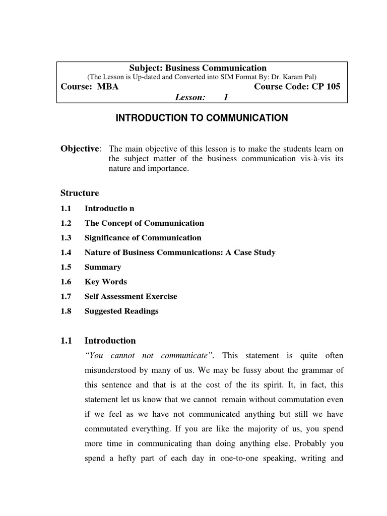 Business Communication Notes | PDF | Persuasion | Communication