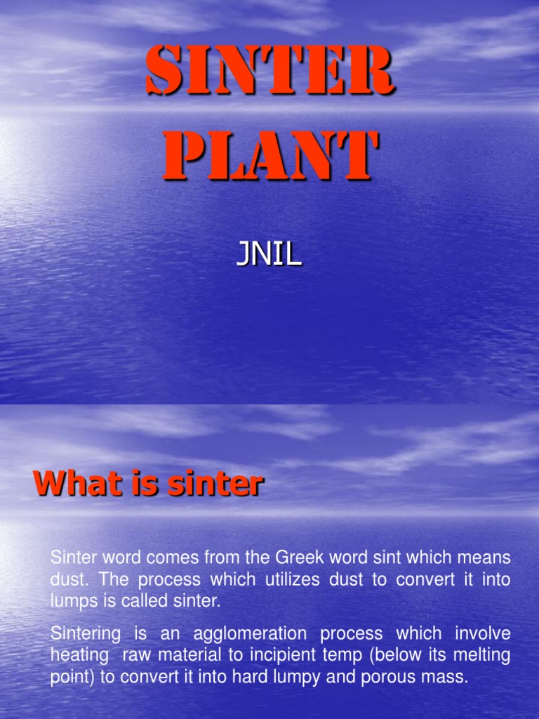 Sinter Plant | PDF | Combustion | Sintering