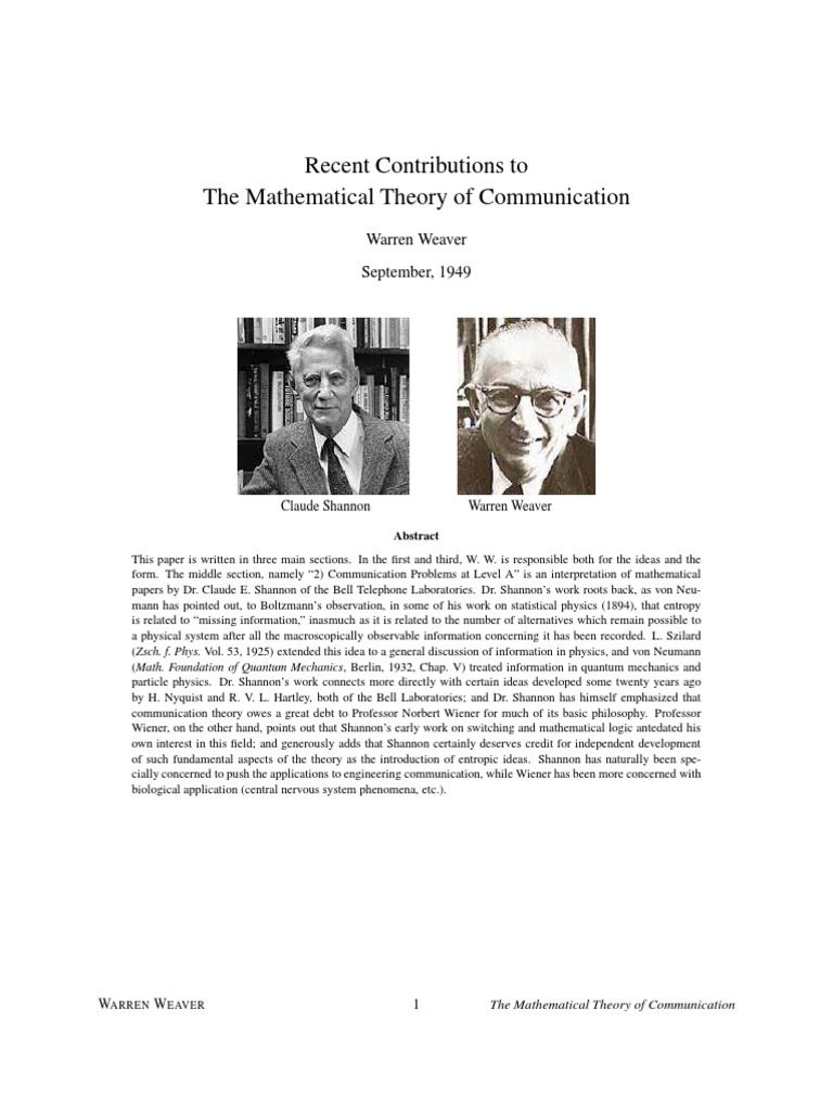 Recent Advances in Communication Theory | PDF | Entropy | Communication