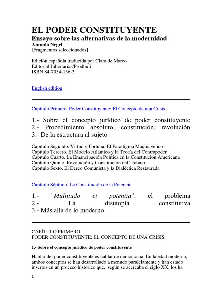 El Poder Constituyente | PDF