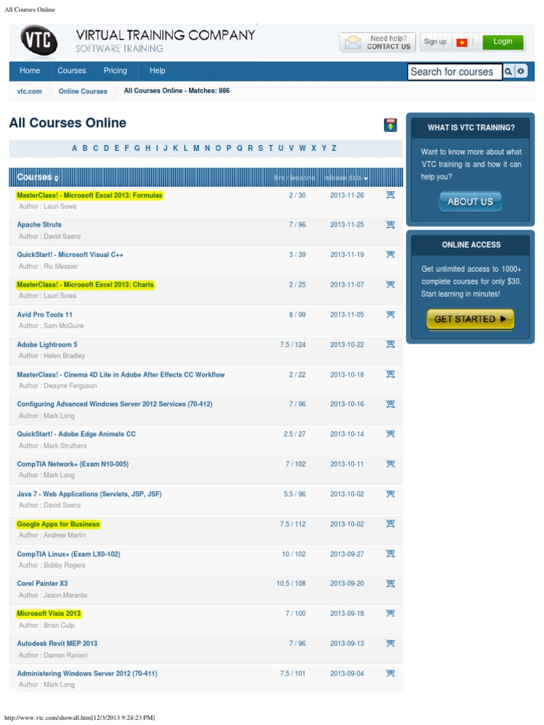 All Courses Online | PDF