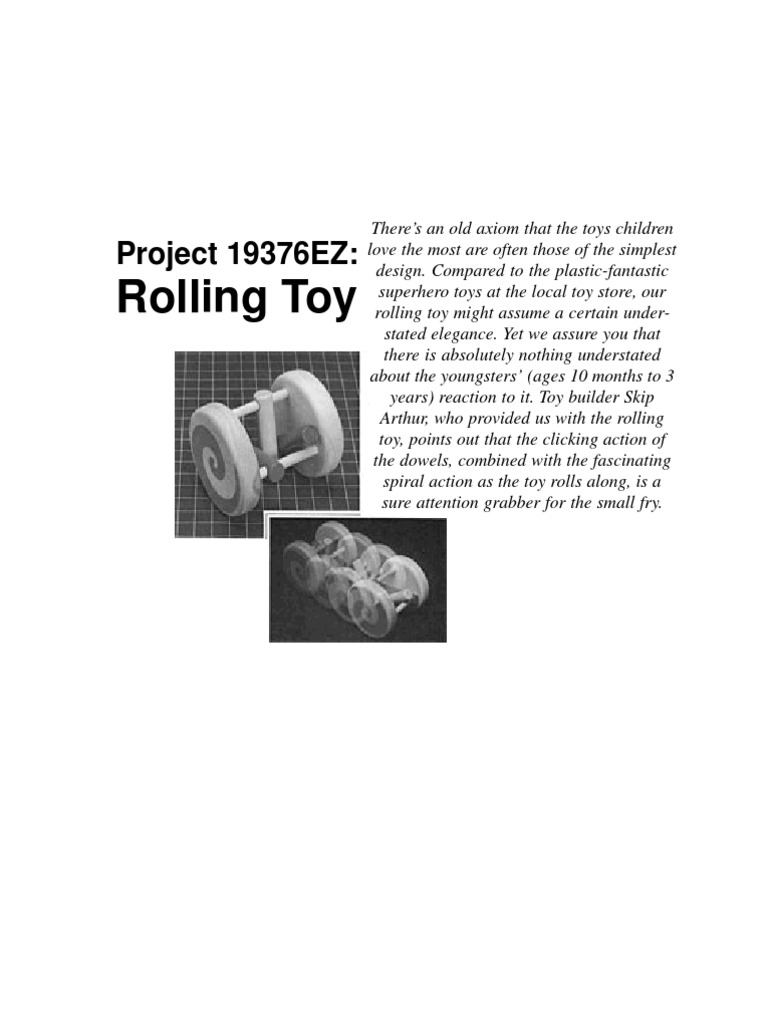Rolling Toy: Project 19376EZ | PDF