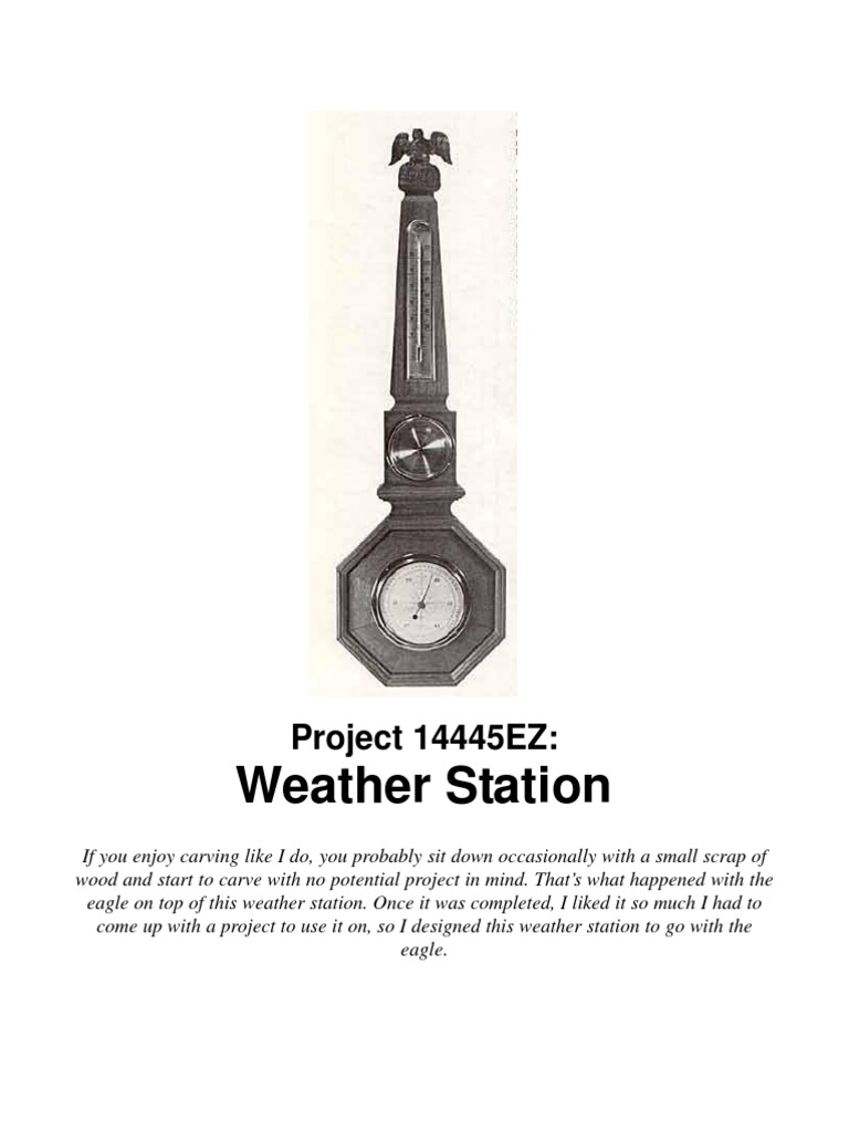 Weather Station: Project 14445EZ | PDF | Wood | Woodworking