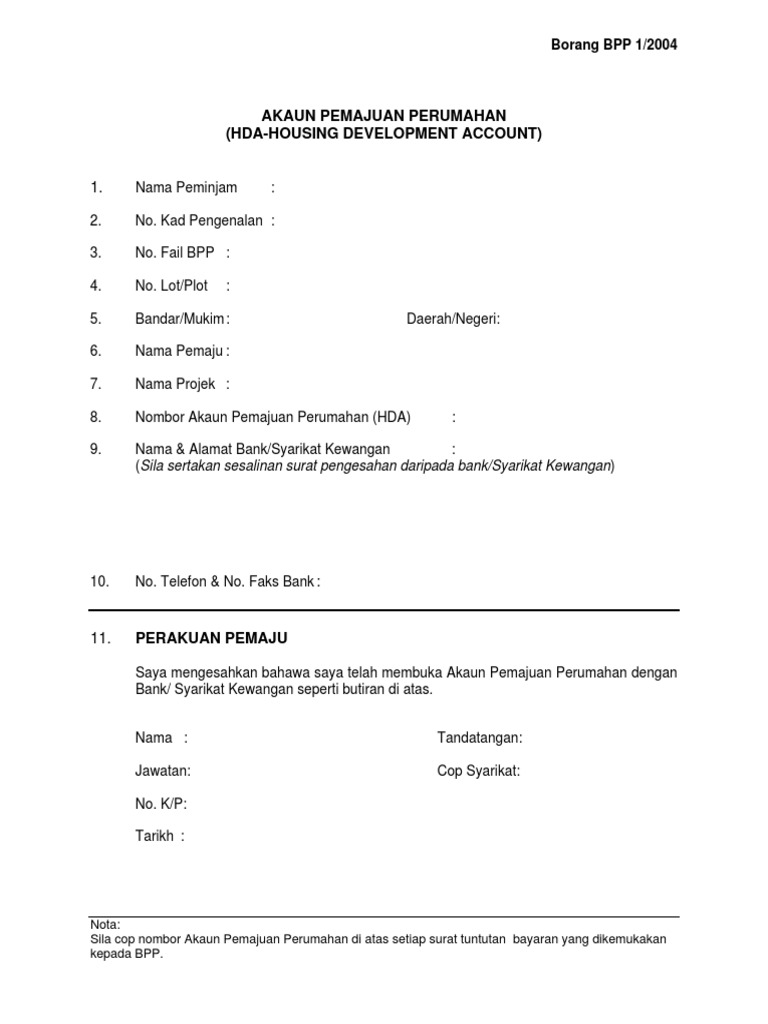 Borang BPP | PDF
