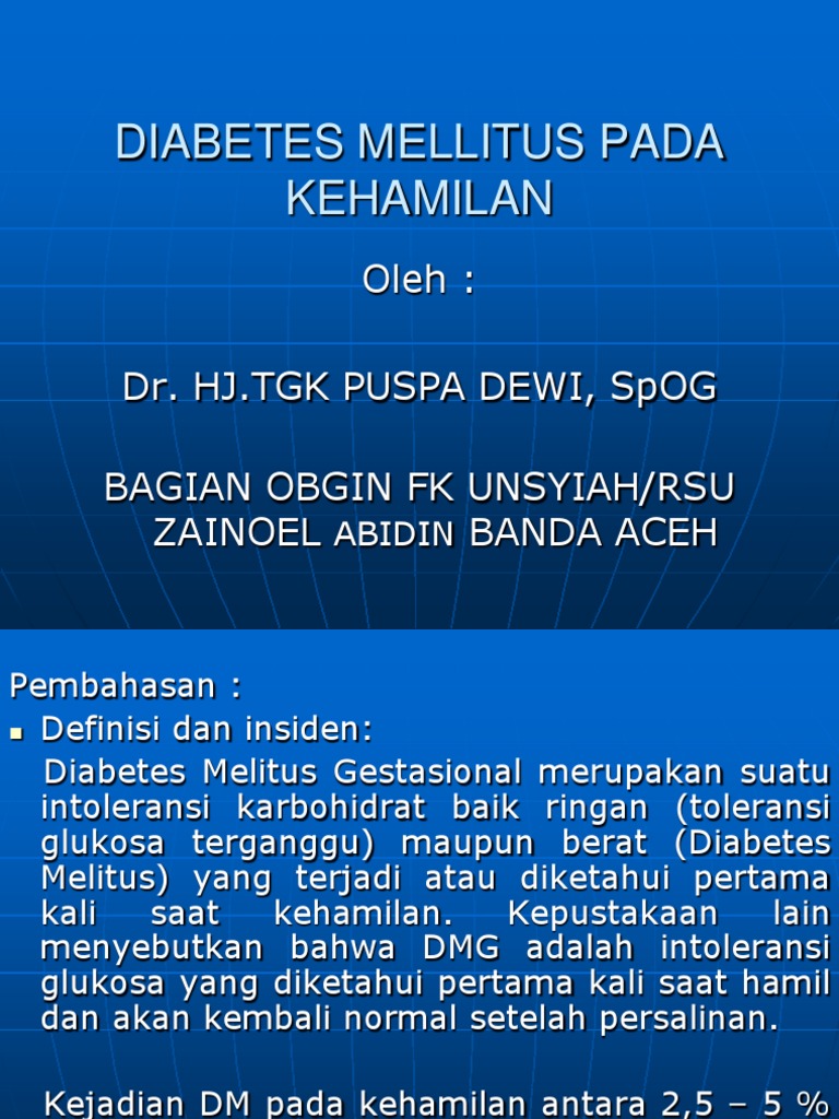 Diabetes Melitus Gestasional | PDF