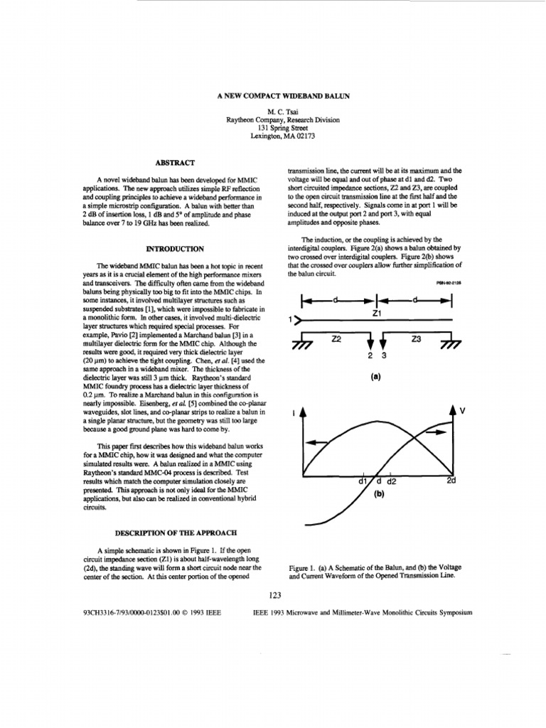 A New Compact Wideband Balun | PDF | Wireless | Electrical Circuits