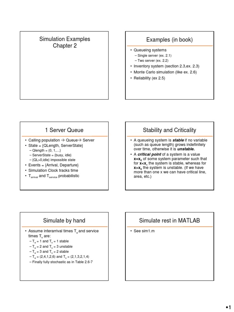 Simulation Examples Examples (In Book) : A S A S A S A S | PDF ...