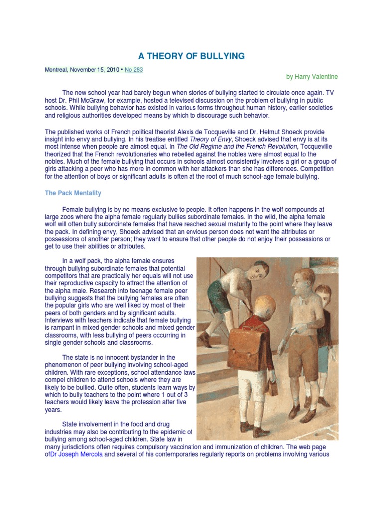 A Theory of Bullying | PDF | Bullying | Gang