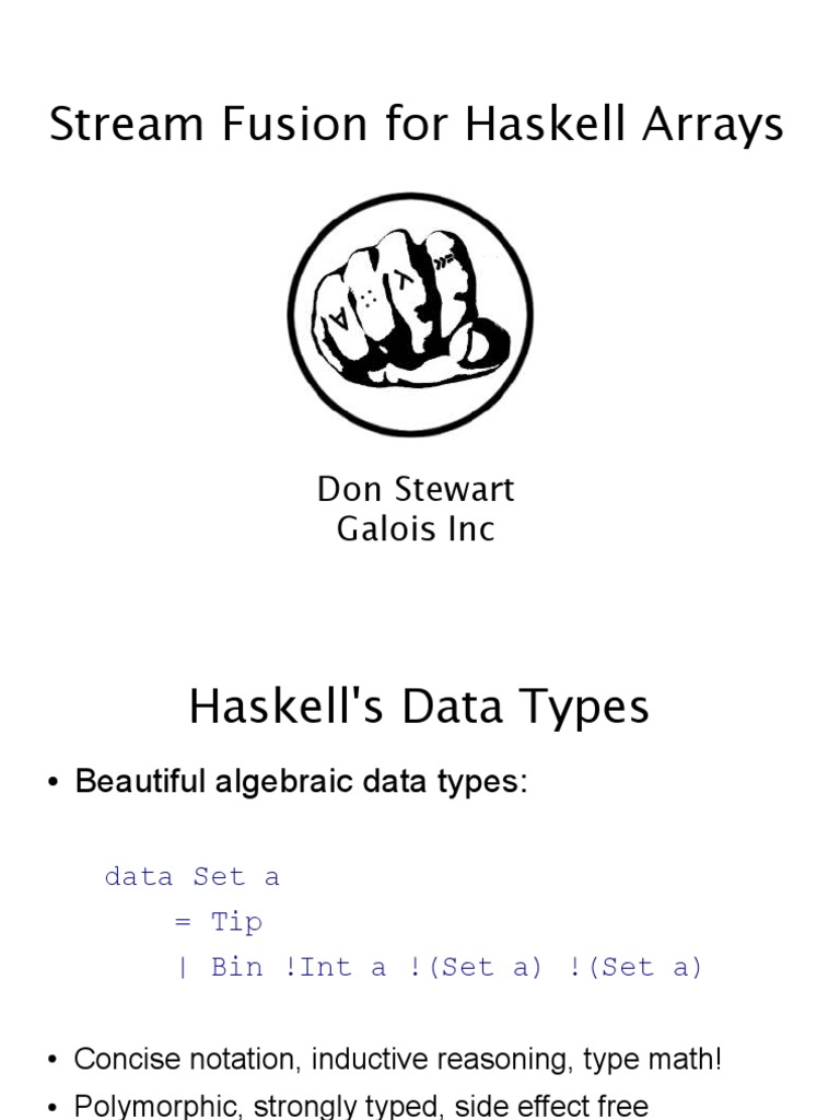 Stream Fusion For Haskell Arrays | PDF | Data Type | Matrix (Mathematics)