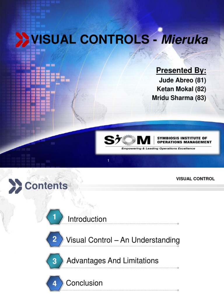 Visual Controls - Mieruka: Presented by | PDF | Information | Cognitive Science