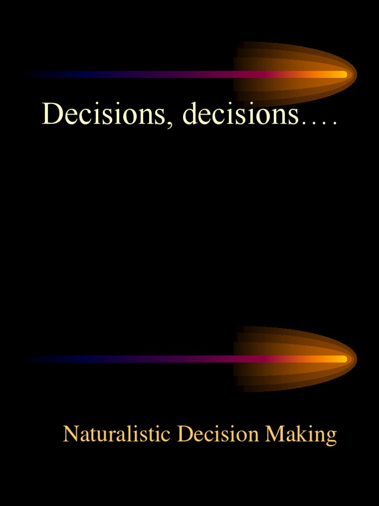Decision Making | PDF | Decision Making | Simulation