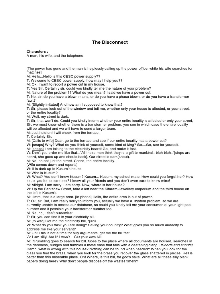 The Disconnect | PDF