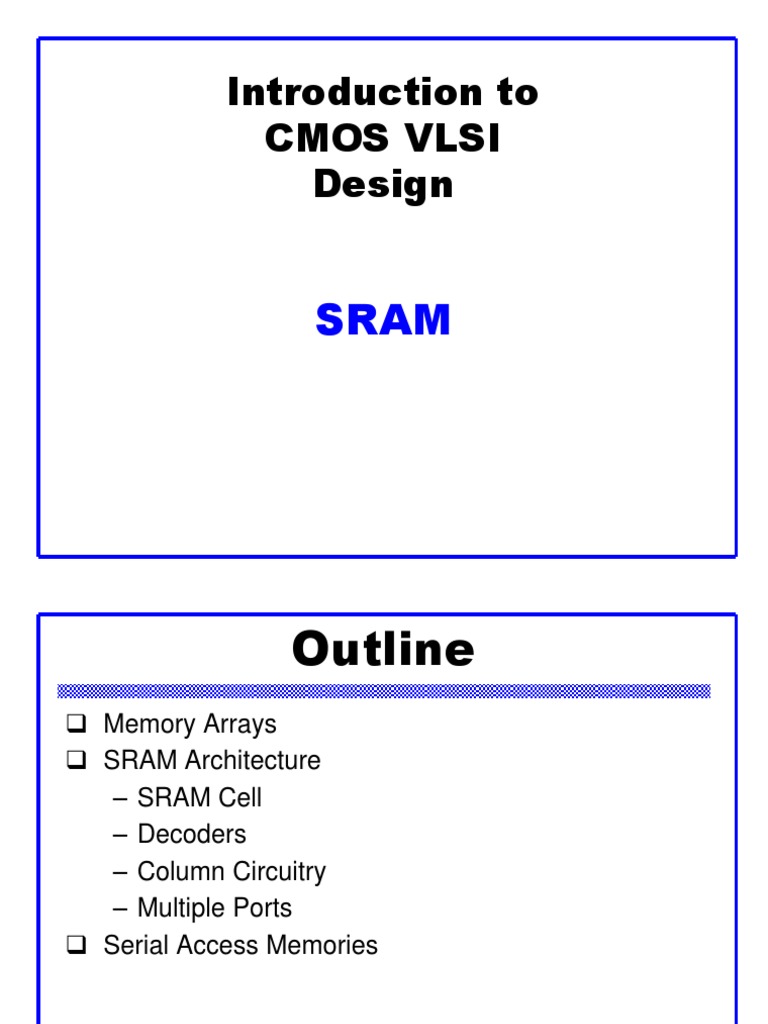 Introduction To Cmos Vlsi Design | PDF | Computer Memory | Read Only Memory