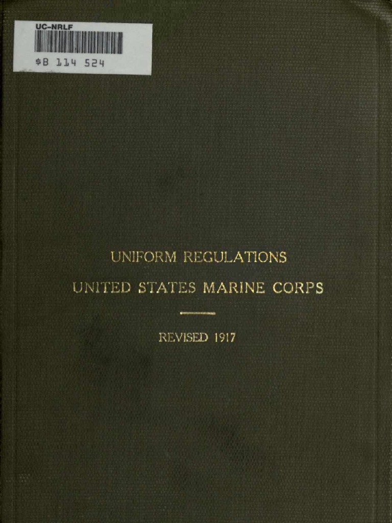 (1912, Revised 1917) U.S.M.C. Uniform Regulations | PDF | Marksman ...