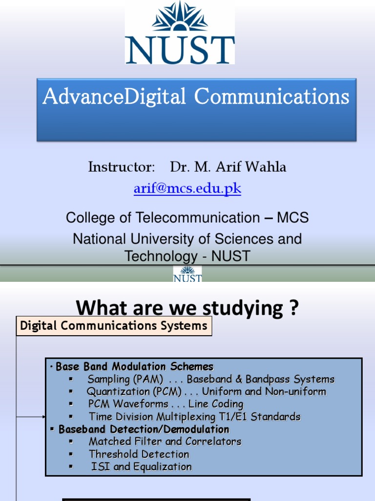 Lecture 10 Passband Modulation Techniques Pdf Modulation Telecommunications Engineering