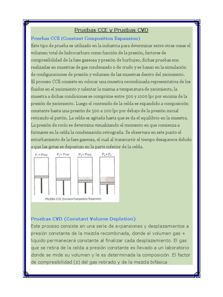 CCE y CVD | PDF | Presión | Gases