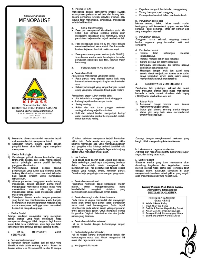 Leaflet Menopause | PDF