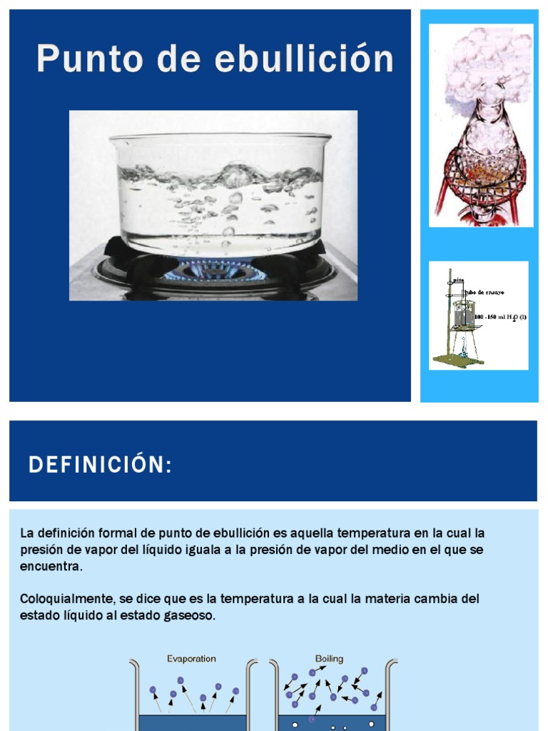 Punto de Ebullición | PDF | Líquidos | Vapor