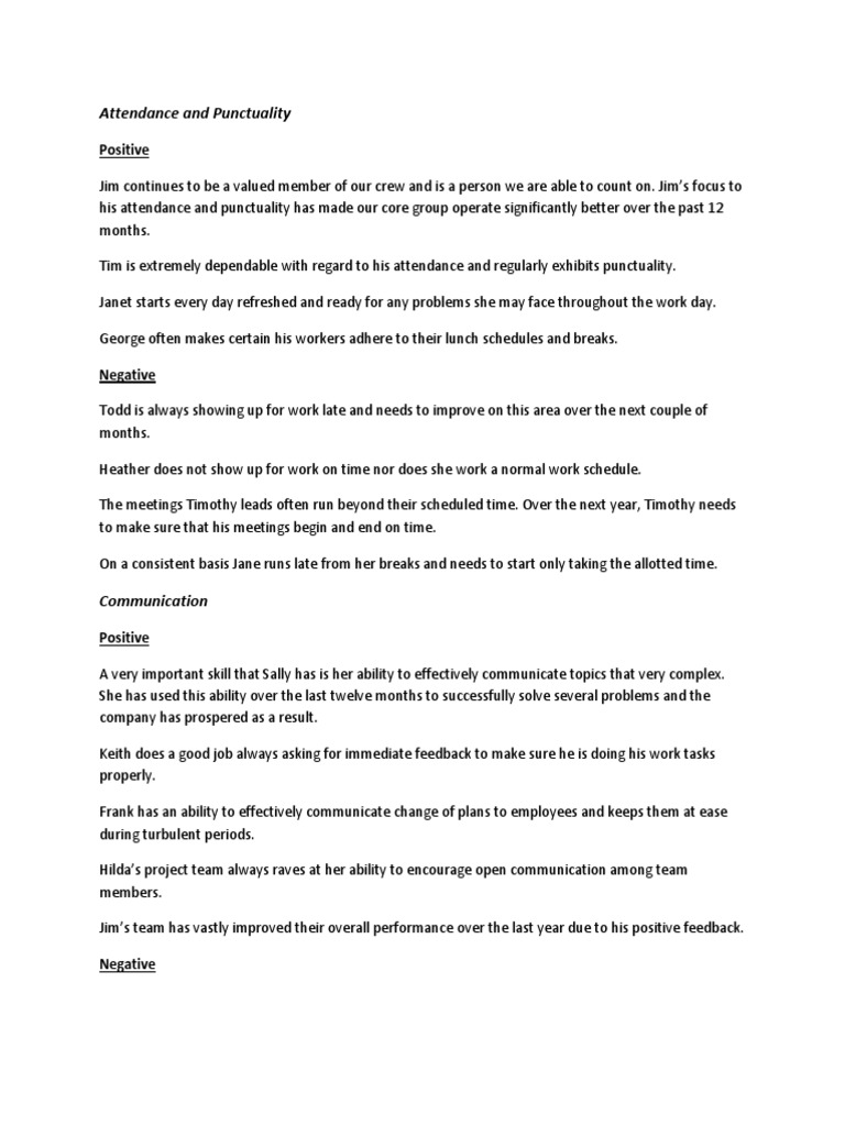 Evaluation Comments Goal Creativity